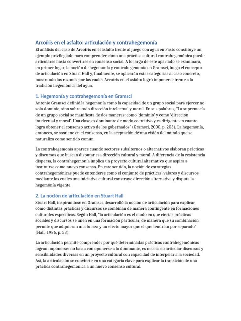 Arcoiris Articulacion Contrahegemonia Extendido | PDF | Hegemonía ...