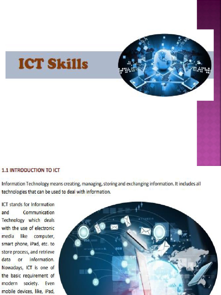 ICT Skills Class IX | PDF