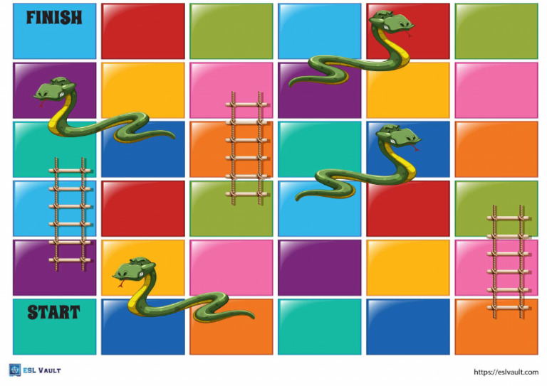 Snakes and Ladders Printable 3 | PDF