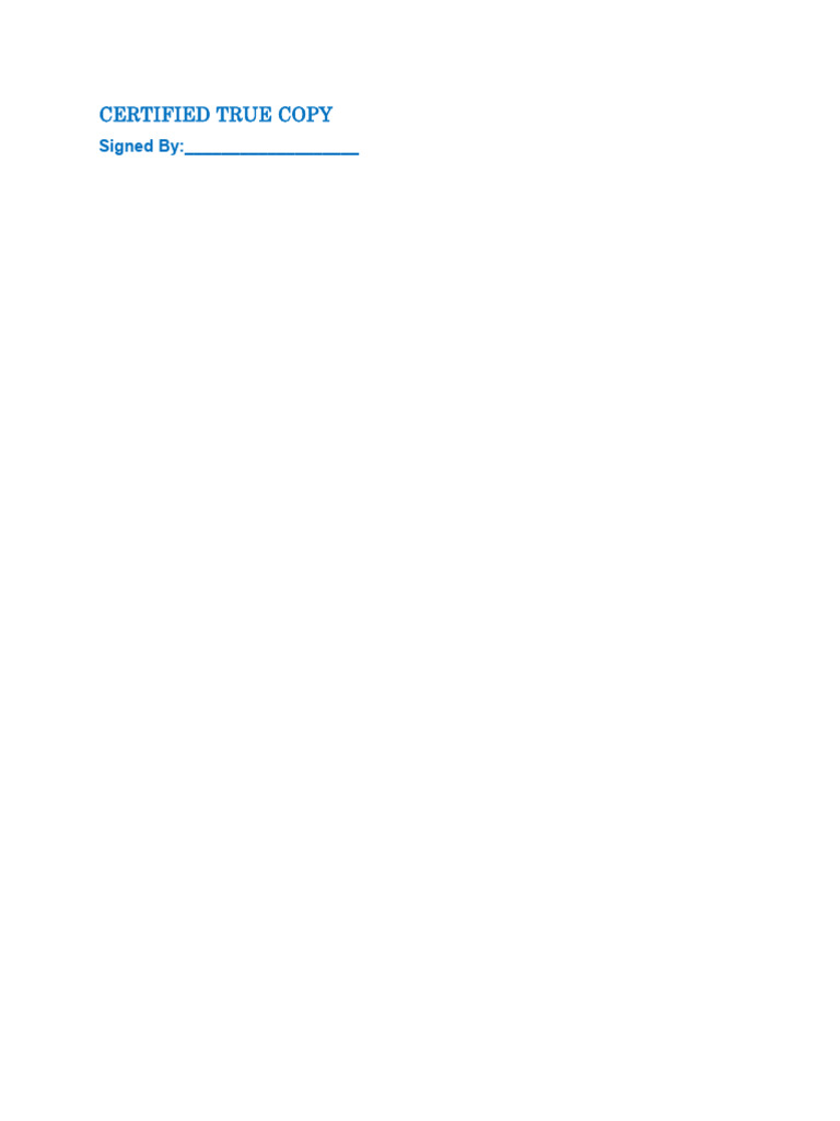 Certified True Copy Stamps | PDF