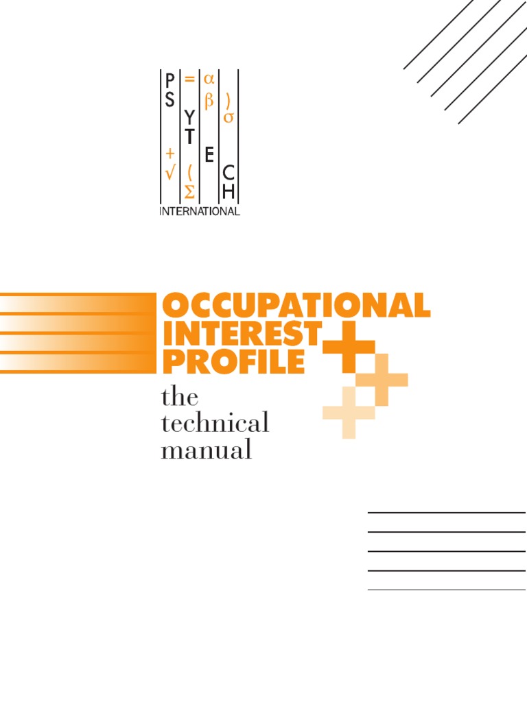 Occupational Interests Profile Plus Technical Manual | PDF | Validity ...