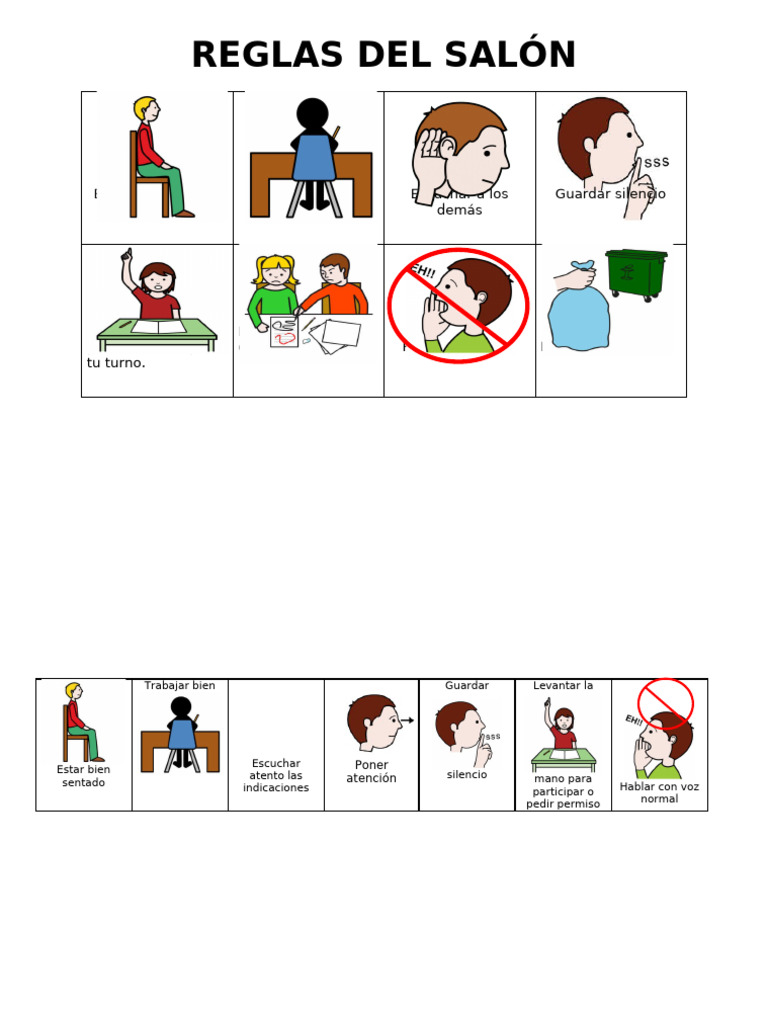 Reglas de Comportamiento en el Salón | PDF