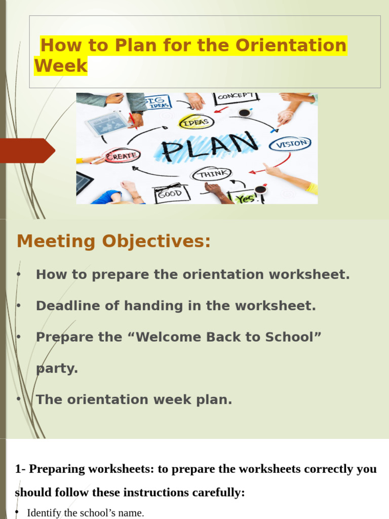 How To Prepare For The Orientation Week | PDF