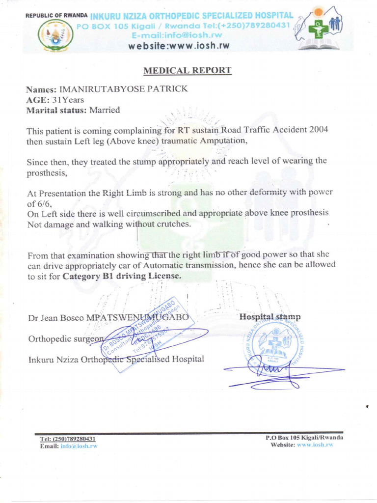 Medical Report | PDF