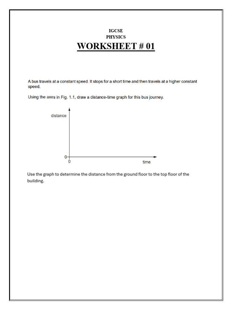 IGCSE Physics Worksheet 1 | PDF