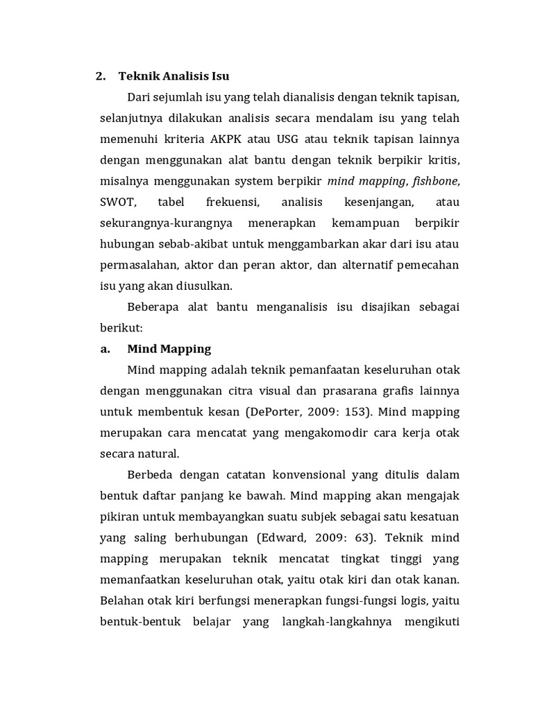 Teknik Analisis Isu | PDF