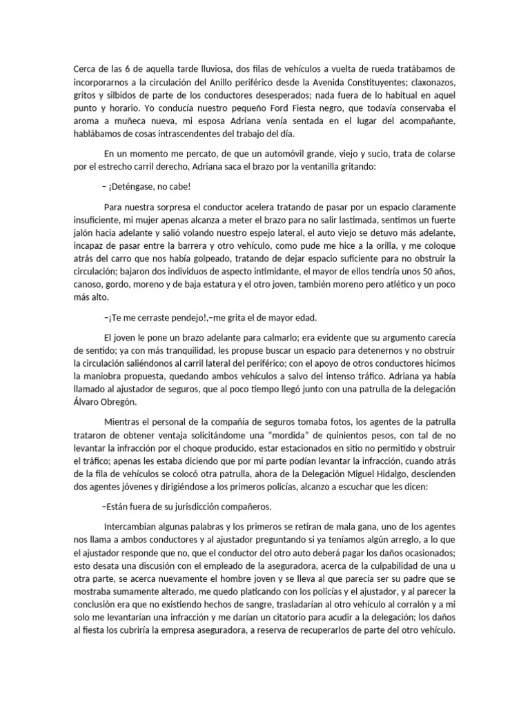 Cerca de Las 6 de Aquella Tarde Lluviosa | PDF
