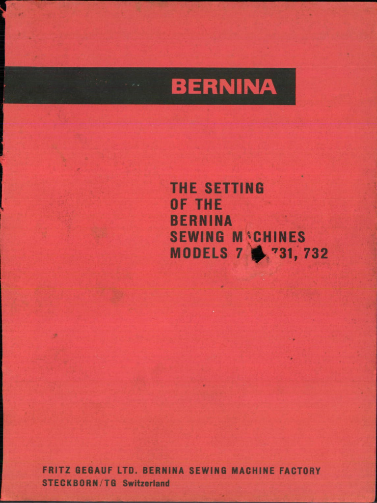 +SM Bernina 730 Record..731-732 En-1 | PDF