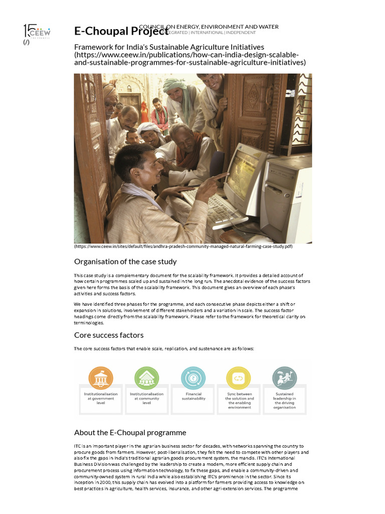 What Is E-Choupal - How Does It Benefit Farmers - Case Study | PDF ...