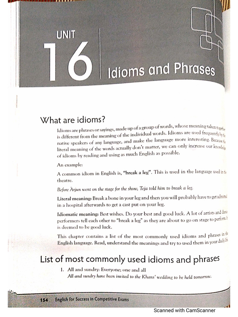Idioms and Phrases | PDF