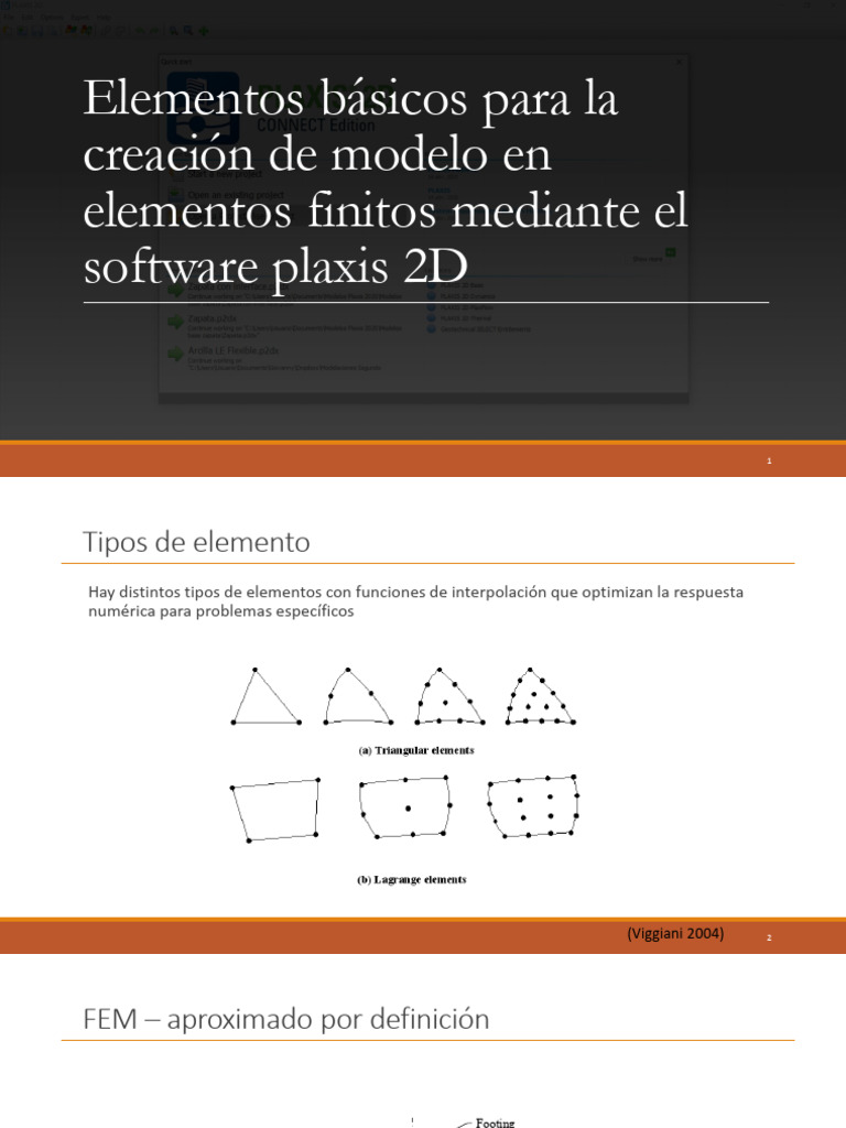 Modelo FEM en Plaxis 2D: Guía Básica | PDF | Método de elementos ...