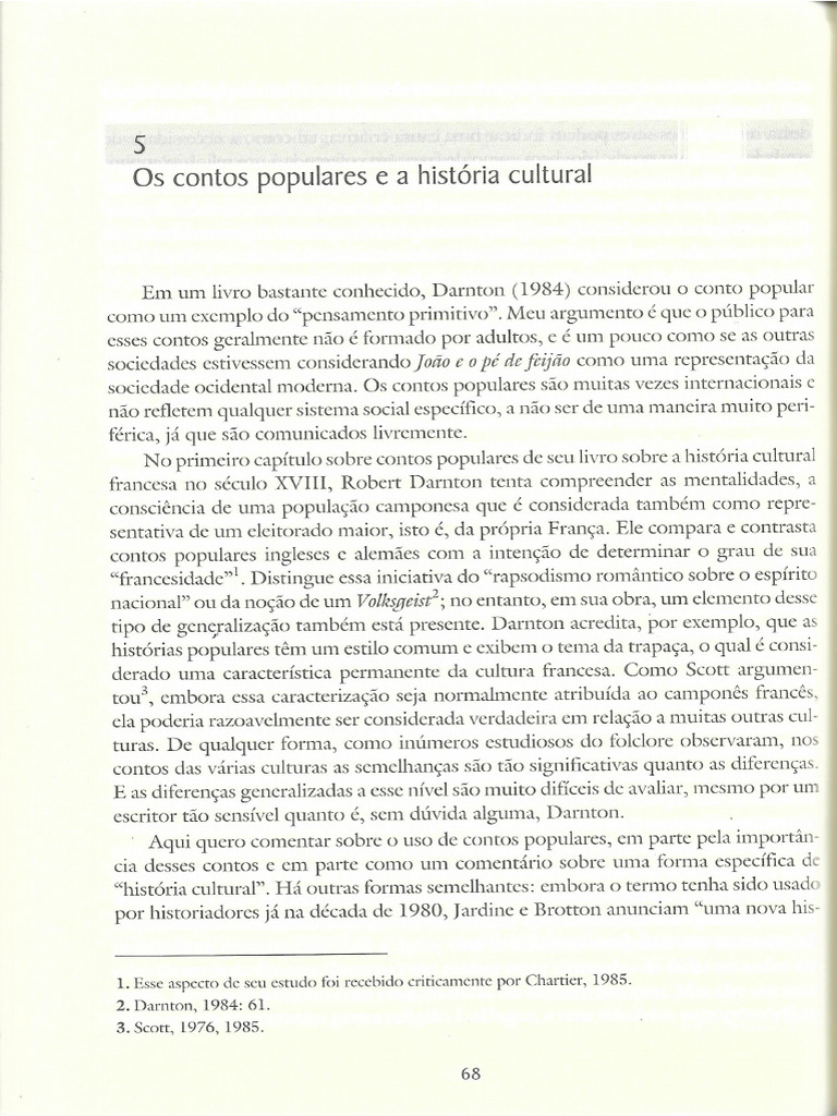 GOODY - O Contos Populares e A Historia Cultural | PDF