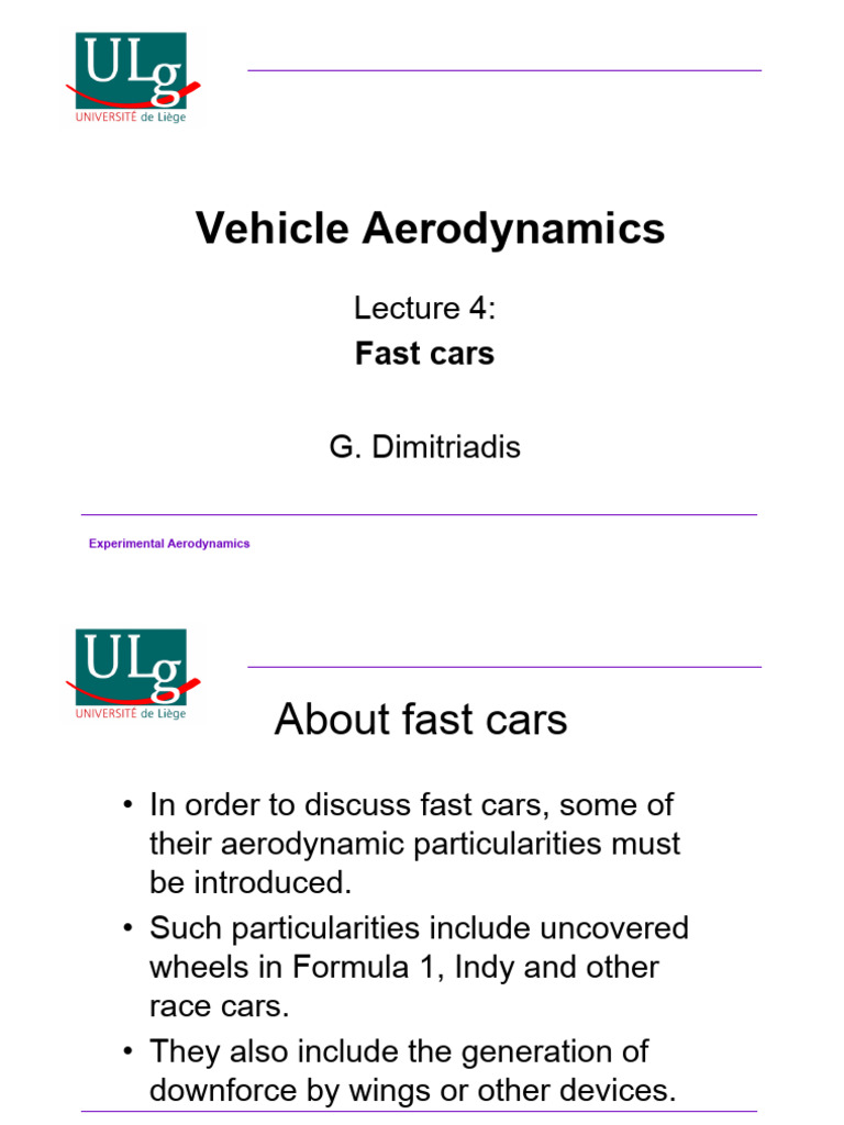 Vehicle Aerodynamics 04 | PDF | Drag (Physics) | Lift (Force)