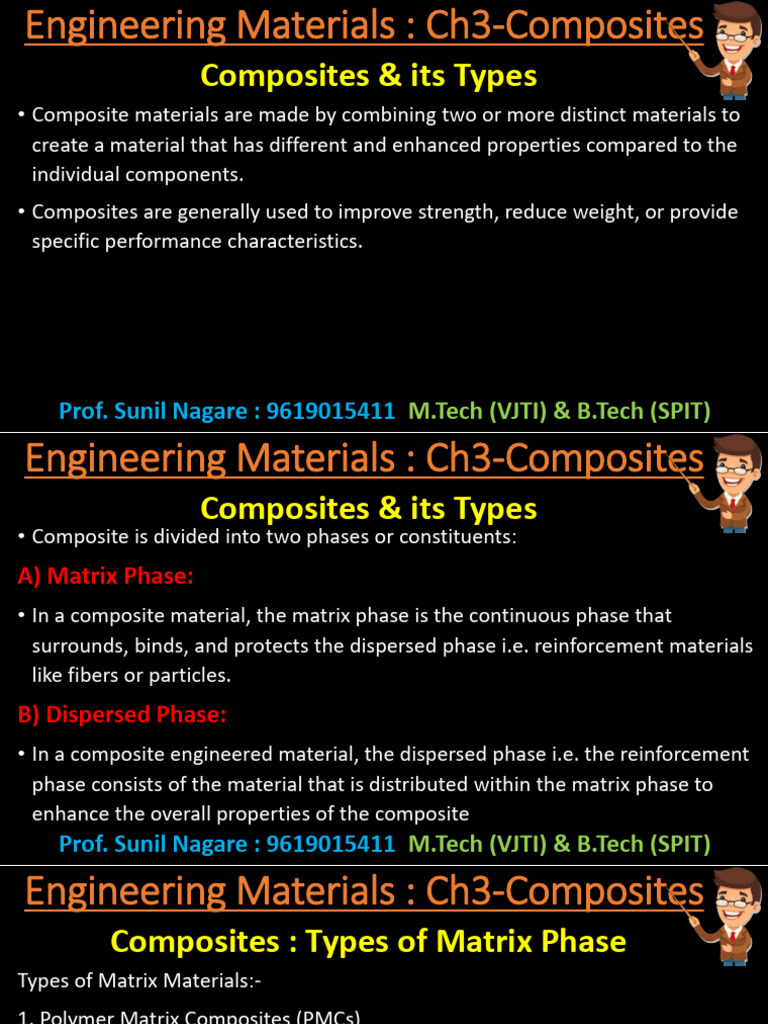 Ch3 Composites Engineering Materials Chemistry Sem 2 | PDF | Composite ...