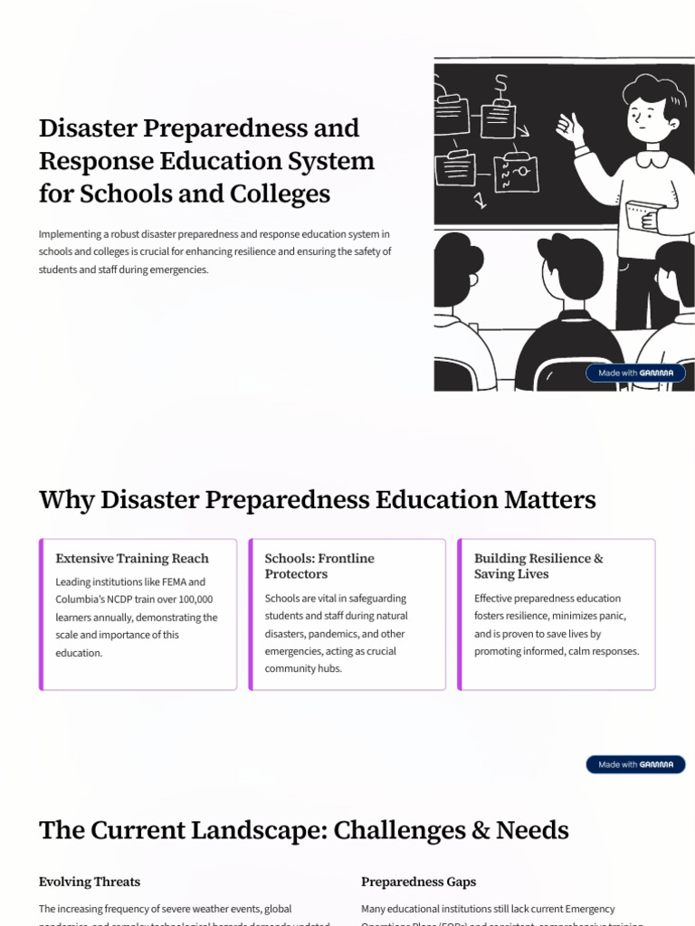 Disaster Preparedness in Schools and Colleges | PDF | Emergency Management