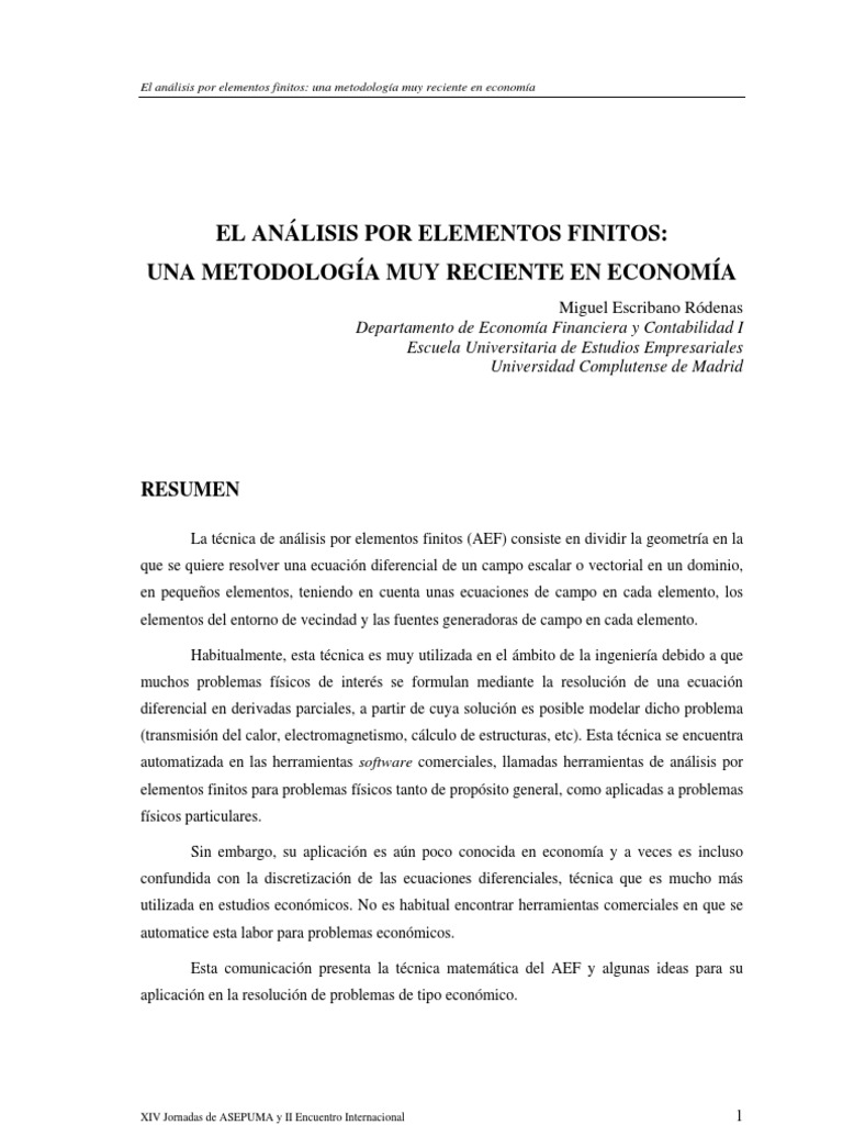 Introduccion Elemento Finito | PDF | Método de elementos finitos | Física