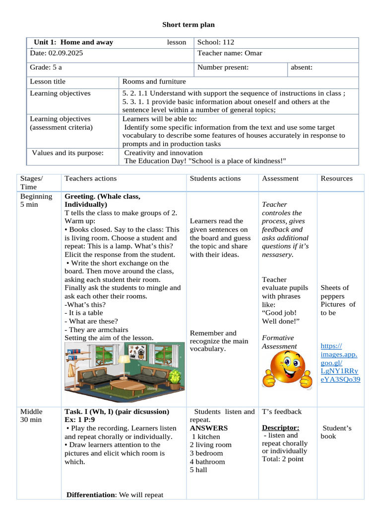 Grade 5 Lesson Plans: Home & Buildings | PDF | Vocabulary | Teachers