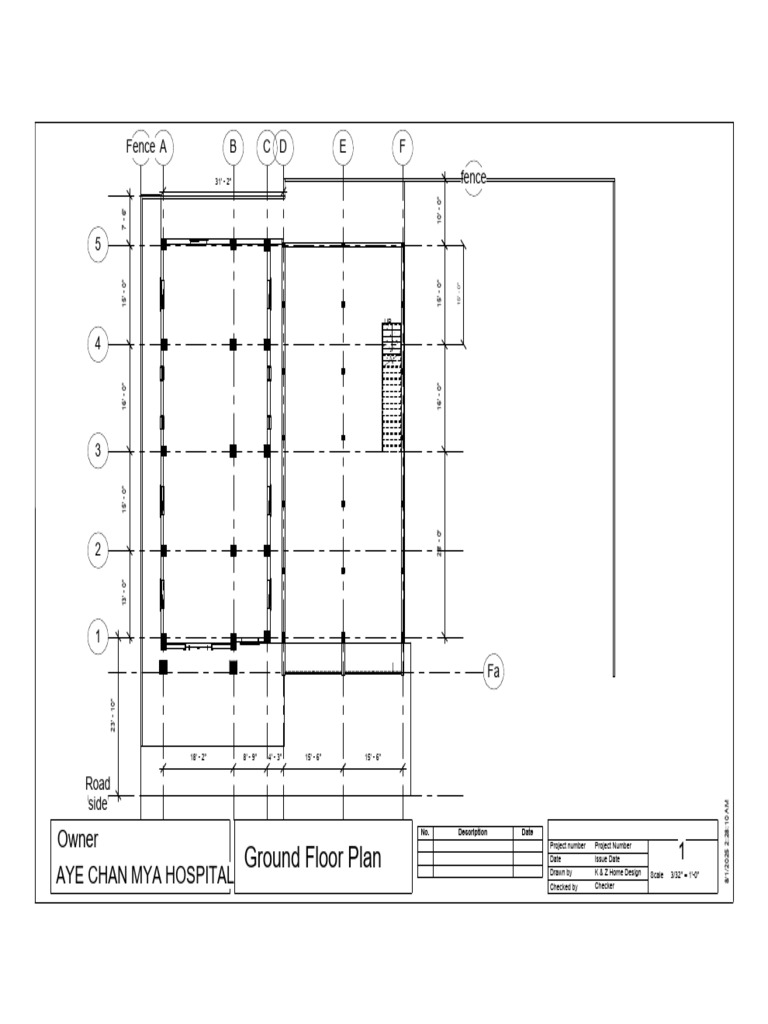 Aye Chan Mya Hospital Ground Floor Plan | PDF