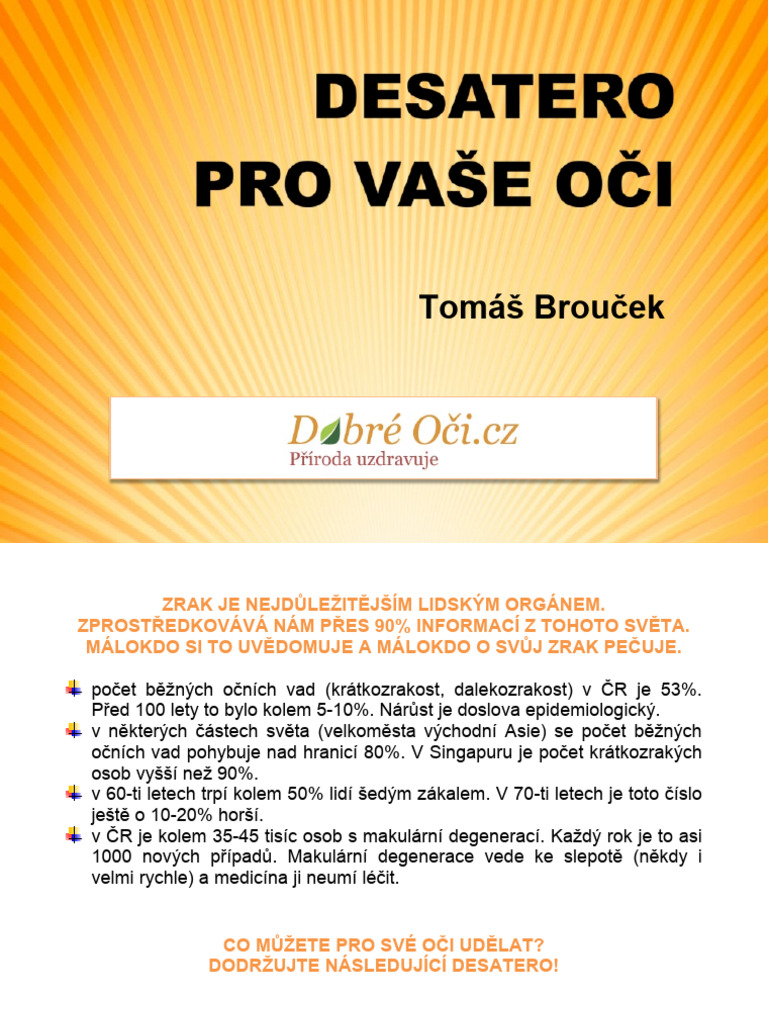 Tomas Broucek - Desatero Pro Vase Oci | PDF