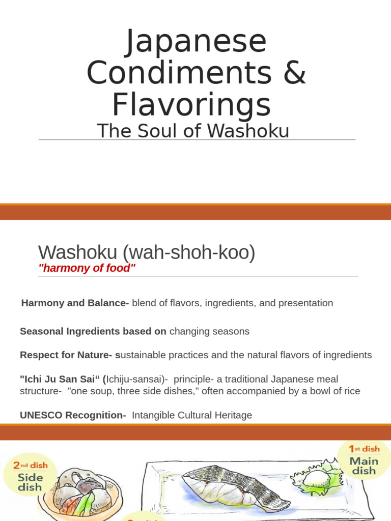 Japanese Condiments: Umami Essentials | PDF | Japanese Cuisine | Soy Sauce