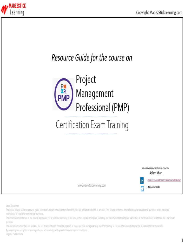 PMP Exam Preparation Resource Guide | PDF | Project Management ...