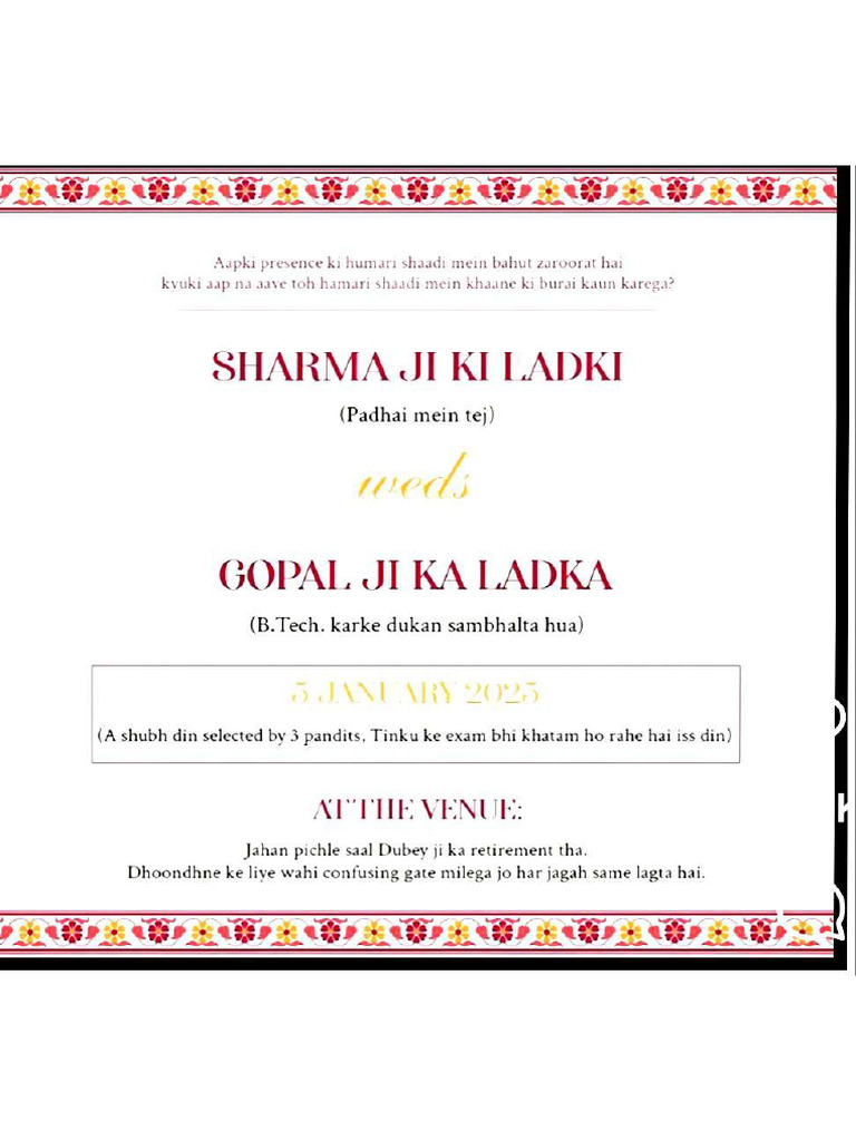 Wedding Invite 2025 | PDF