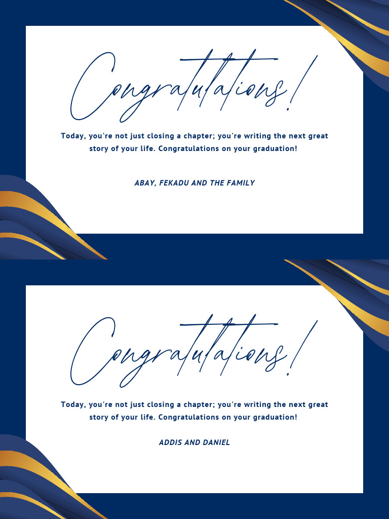 Blue and White Simple Congratulations Card - 20250730 - 203320 - 0000 | PDF