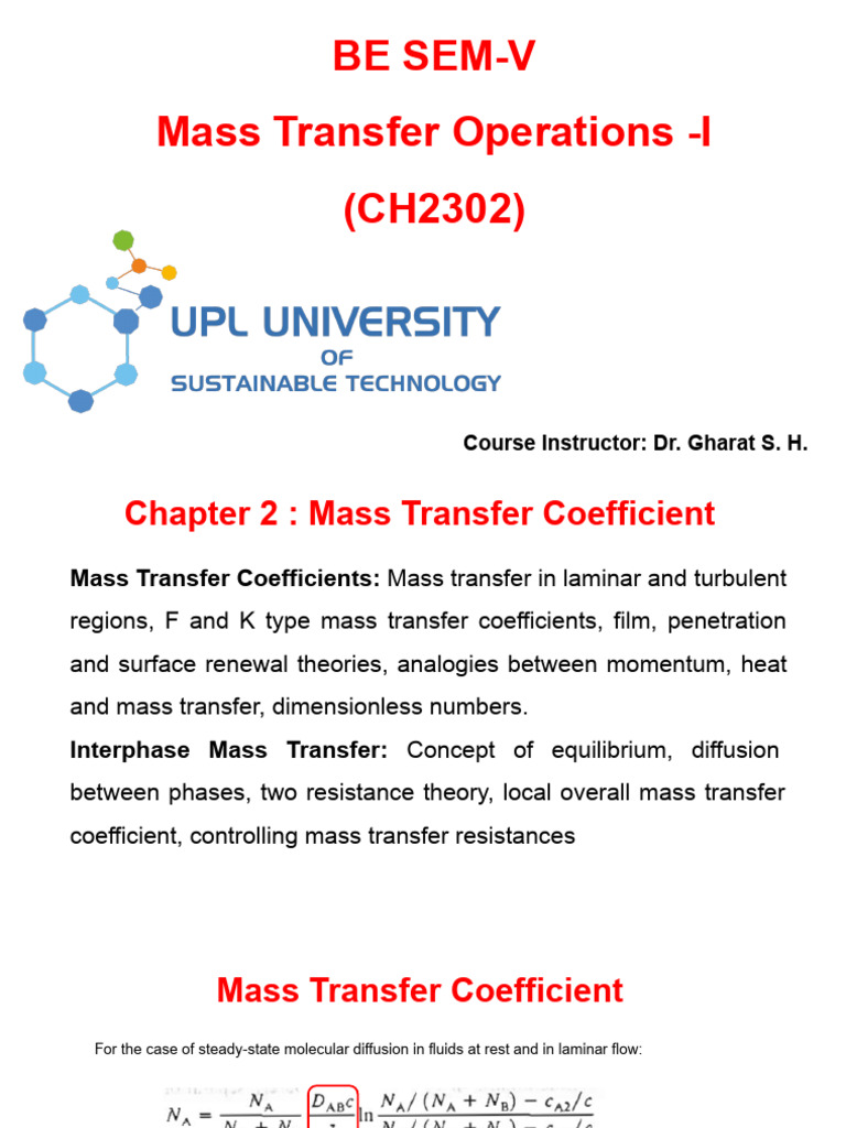 Mass Transfer Coefficients Explained | PDF | Diffusion | Mass Transfer