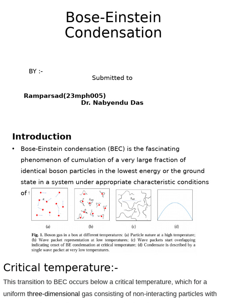 Understanding Bose-Einstein Condensation | PDF | Physical Chemistry ...