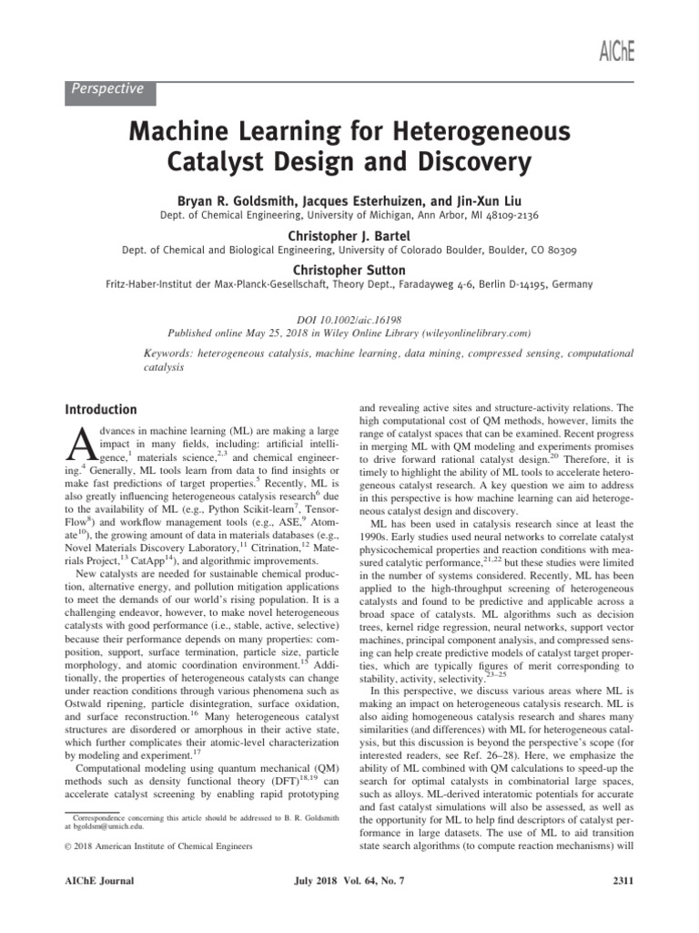 Aic 16198 | PDF | Catalysis | Machine Learning