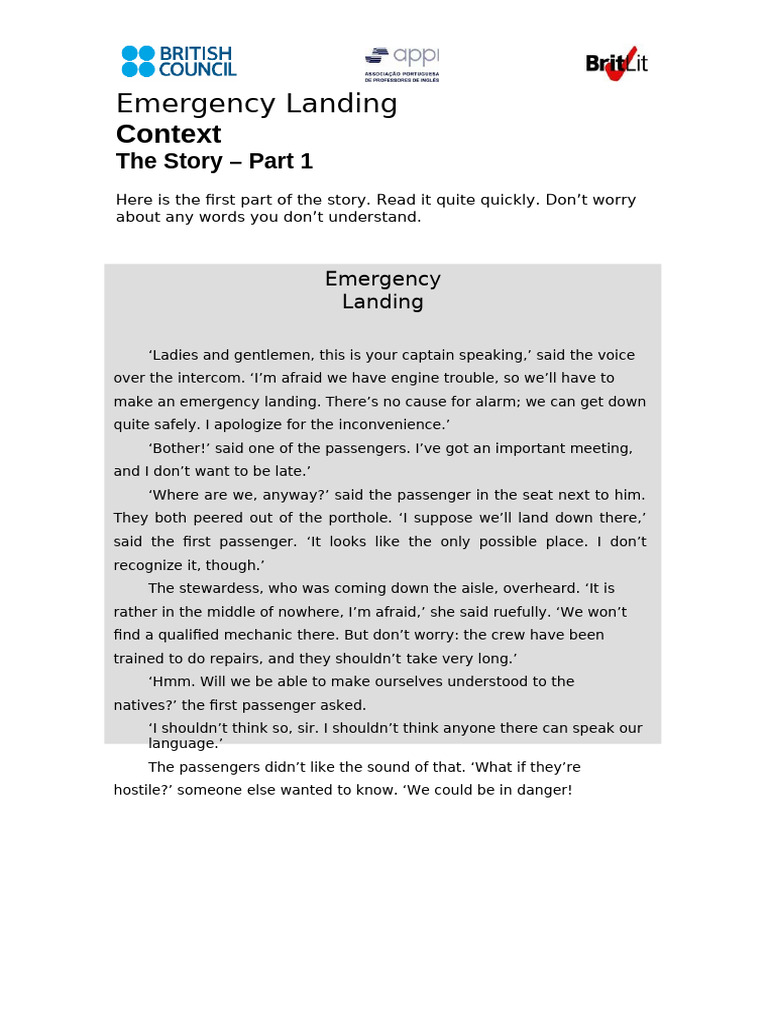 British Council, Reading, Emergency - Context-1 | PDF