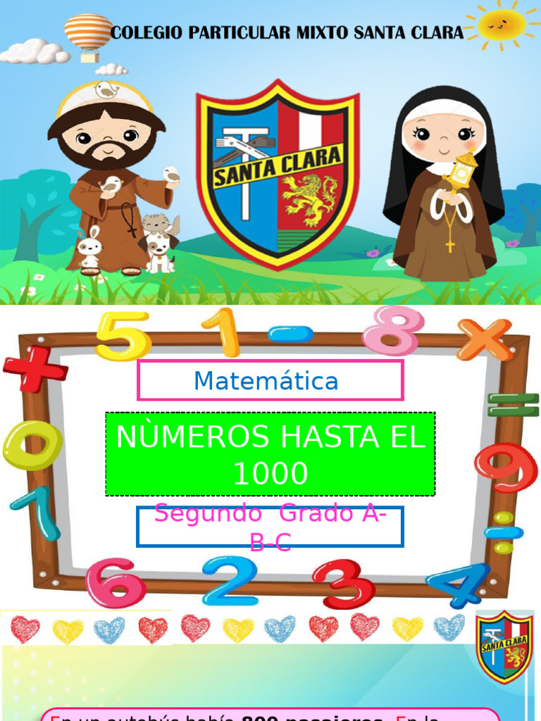 Números hasta 1000 para Segundo Grado | PDF
