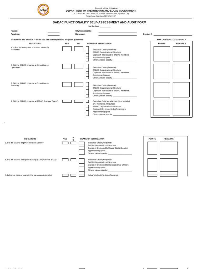 Badac Assessment Indicator | PDF