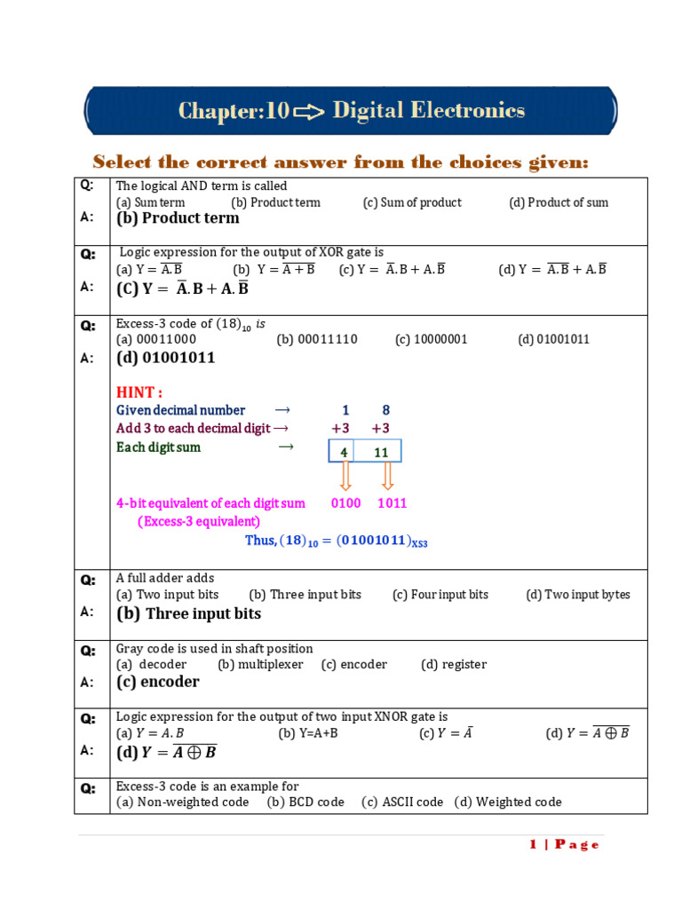 Digital Electronics Hand Book Questions | PDF | Logic Gate | Digital Electronics