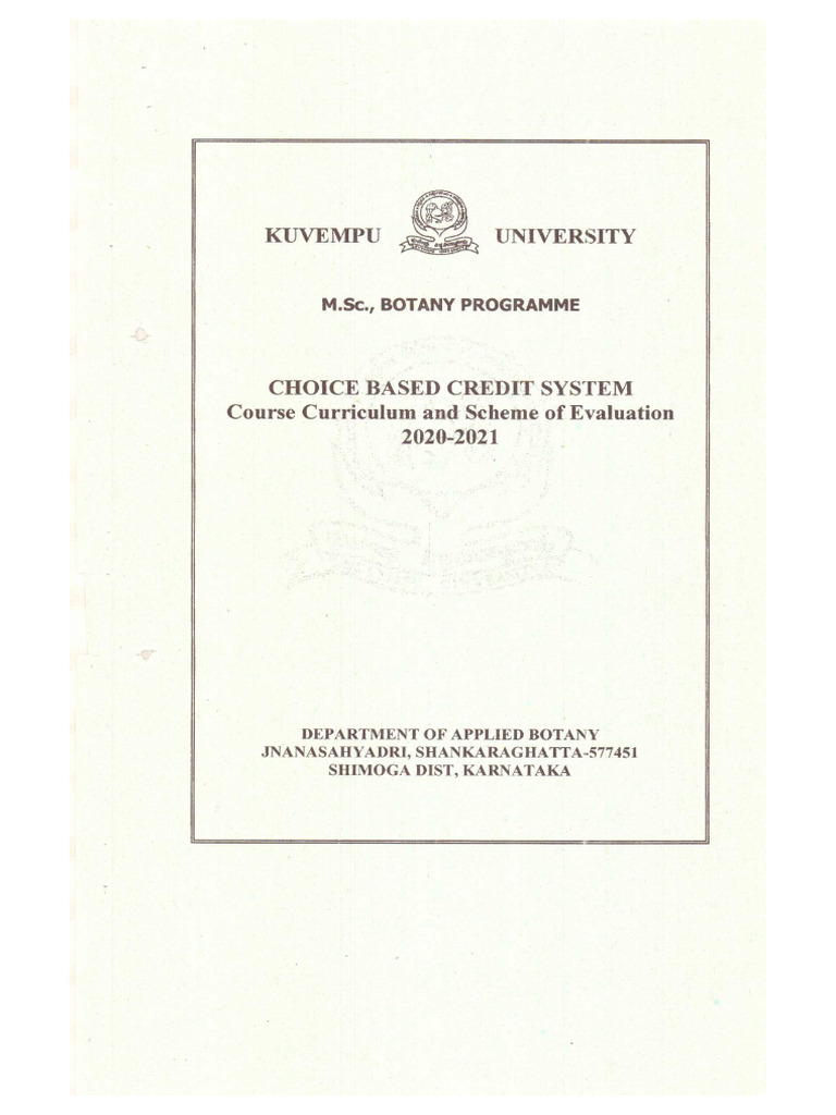 M.Sc. Botany | PDF
