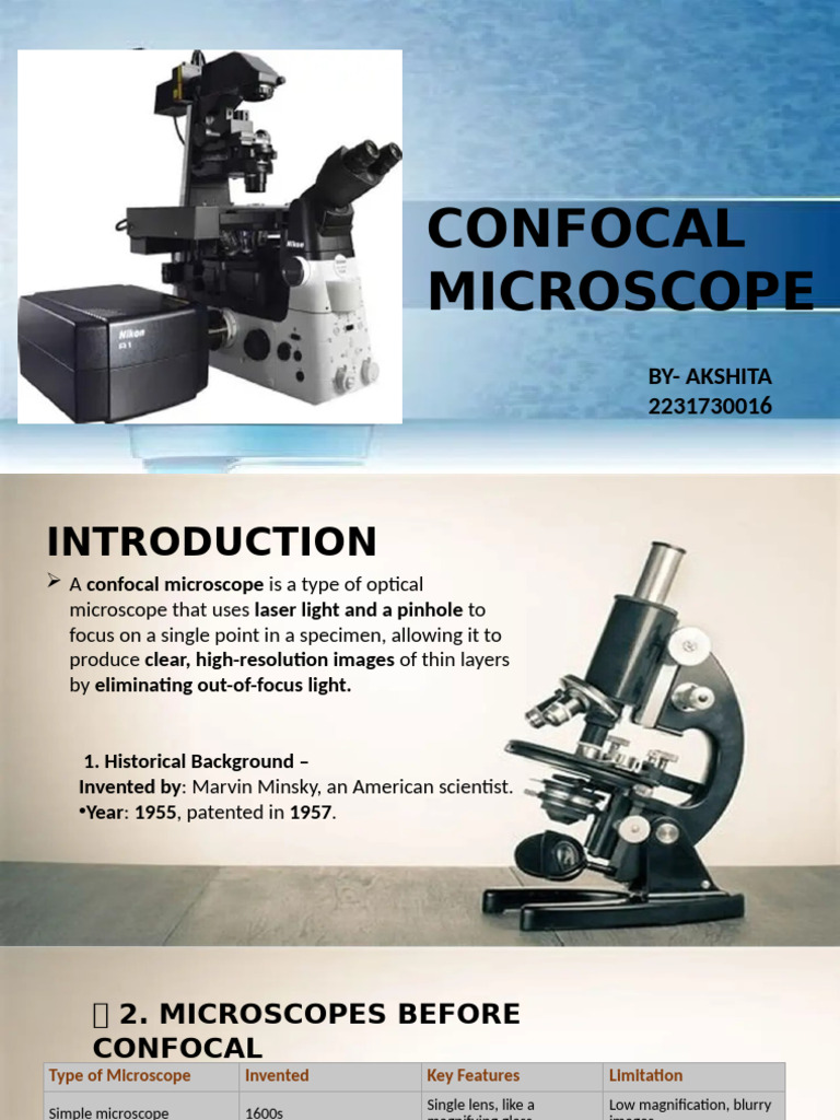 Confocal Microscope Overview and Benefits | PDF | Confocal Microscopy ...