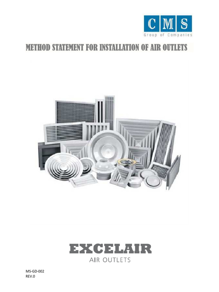Air Outlet Installation Method Statement | PDF