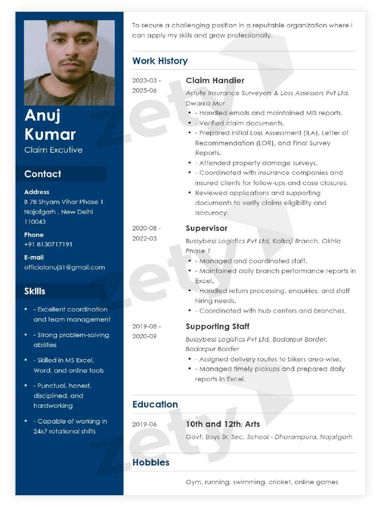 Anuj Kumar Resume | PDF