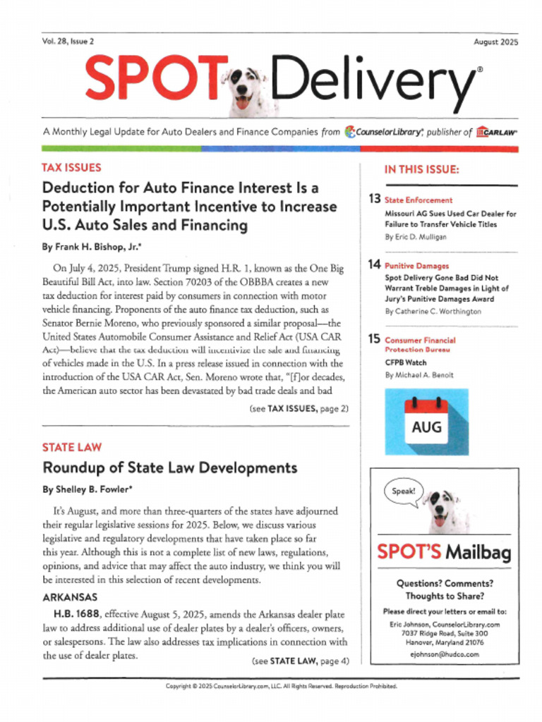 Spot Delivery Vol 28, Issue 2 August 2025 | PDF