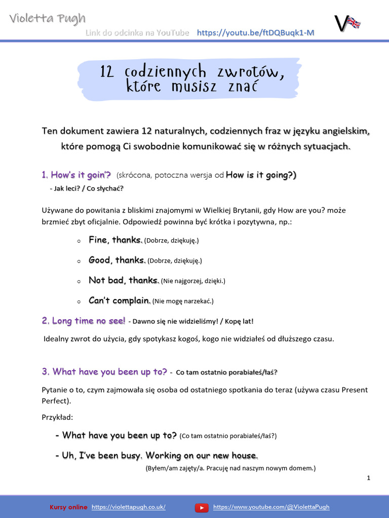 Dokument PDF - 12 Fraz Które Musisz Znać - VP - Do | PDF