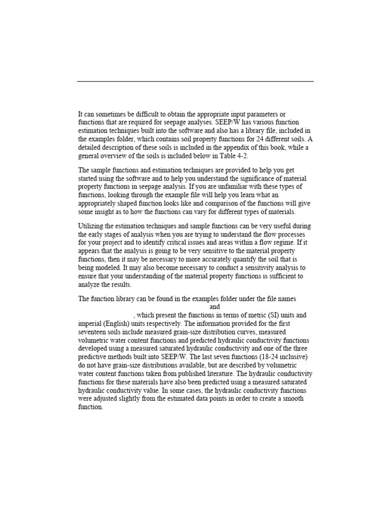 4.13 Soil Material Database: Seep/W Chapter 4: Material Properties ...