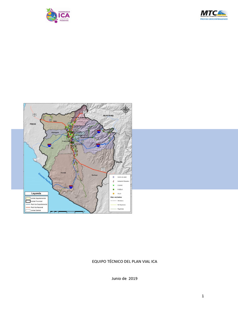 Plan Vial Provincial Participativo ICA 2019-2023 | PDF | Logística ...