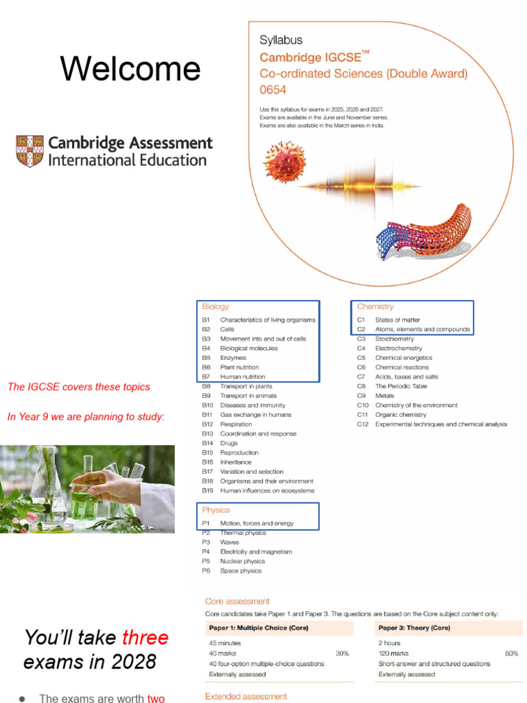 Welcome to IGCSE Science | PDF