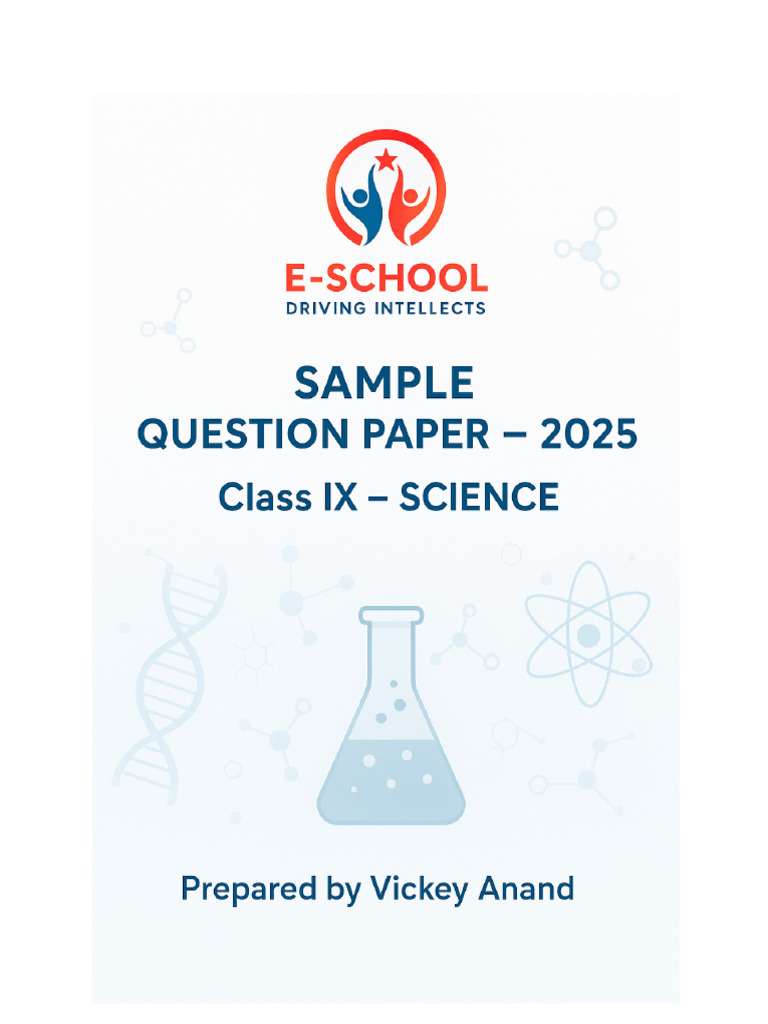 Class X Science Sample Question Paper | PDF | Mitochondrion | Gases
