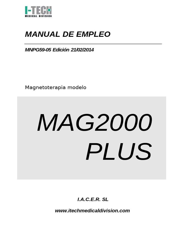 Magnetoterapia MAG2000 PLUS ES | PDF | Enchufes y tomas de corriente ...
