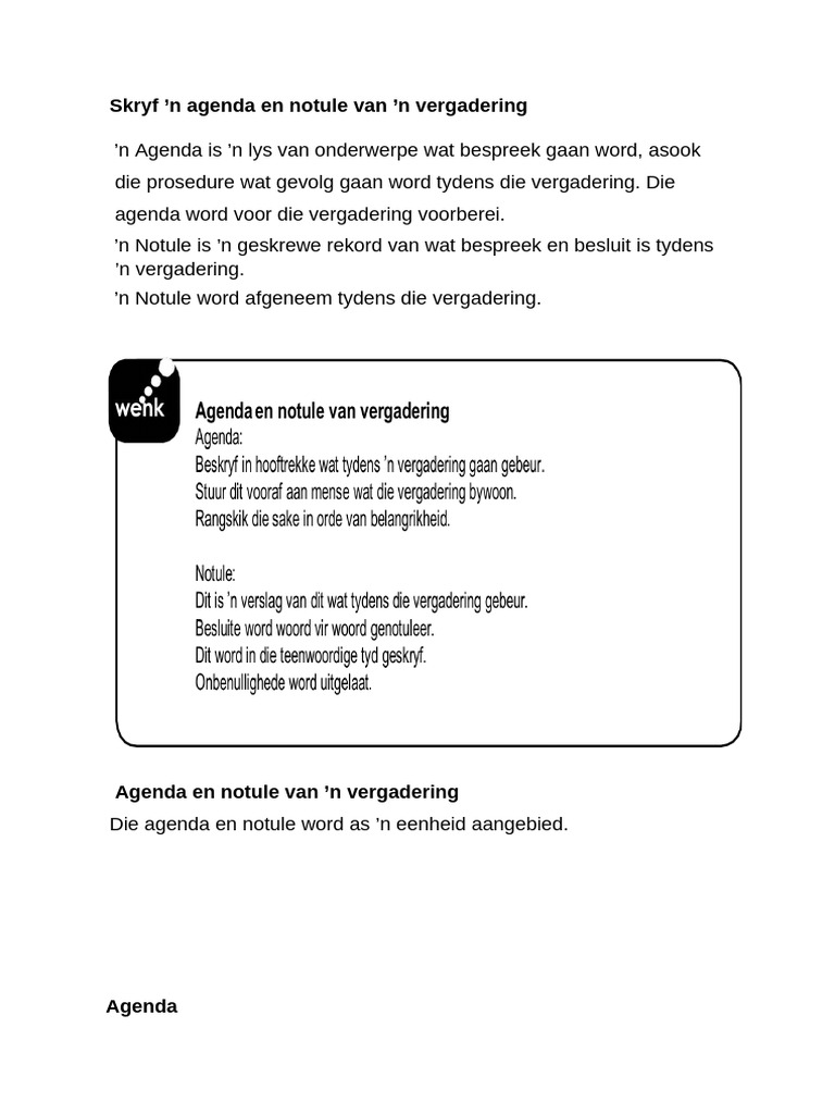 Agenda & Notule | PDF