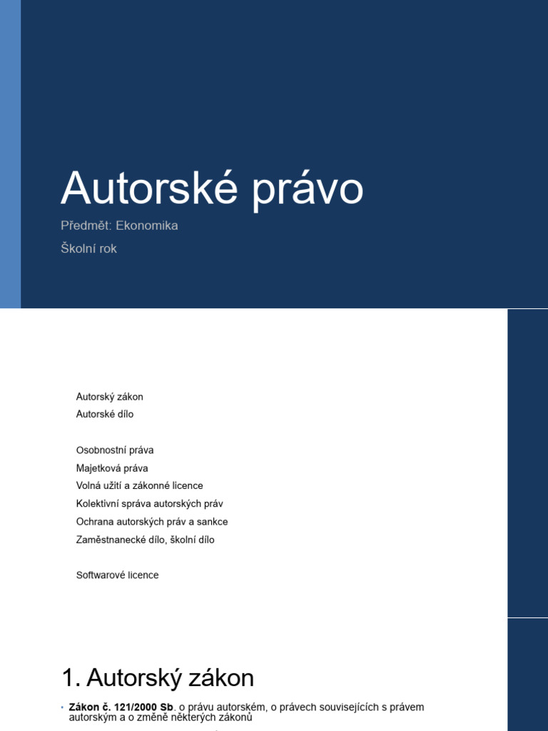 Autorské Právo | PDF
