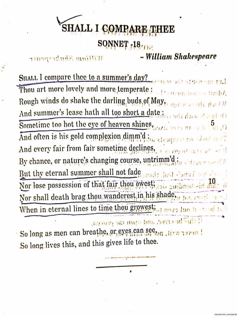 Shall I Compare | PDF