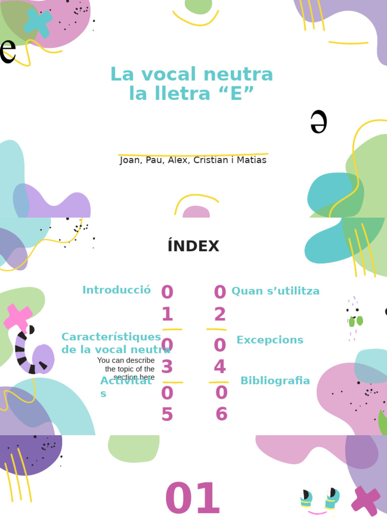 La Vocal Neutra La Lletra "E" 2 | PDF