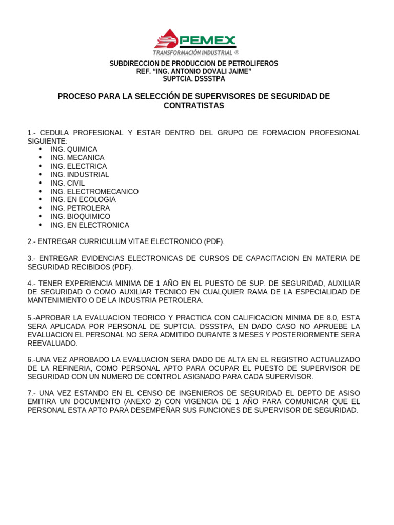 Requisitos Contratistas | PDF